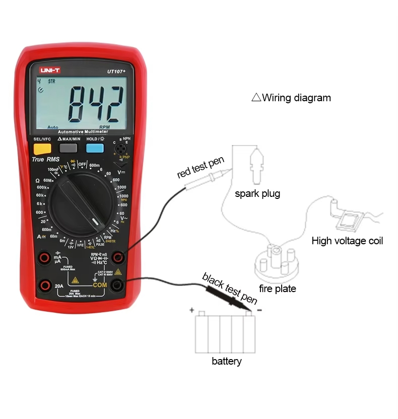 UNI-T UT107+ Automobile Multimeter High Precision True RMS Automobile ...