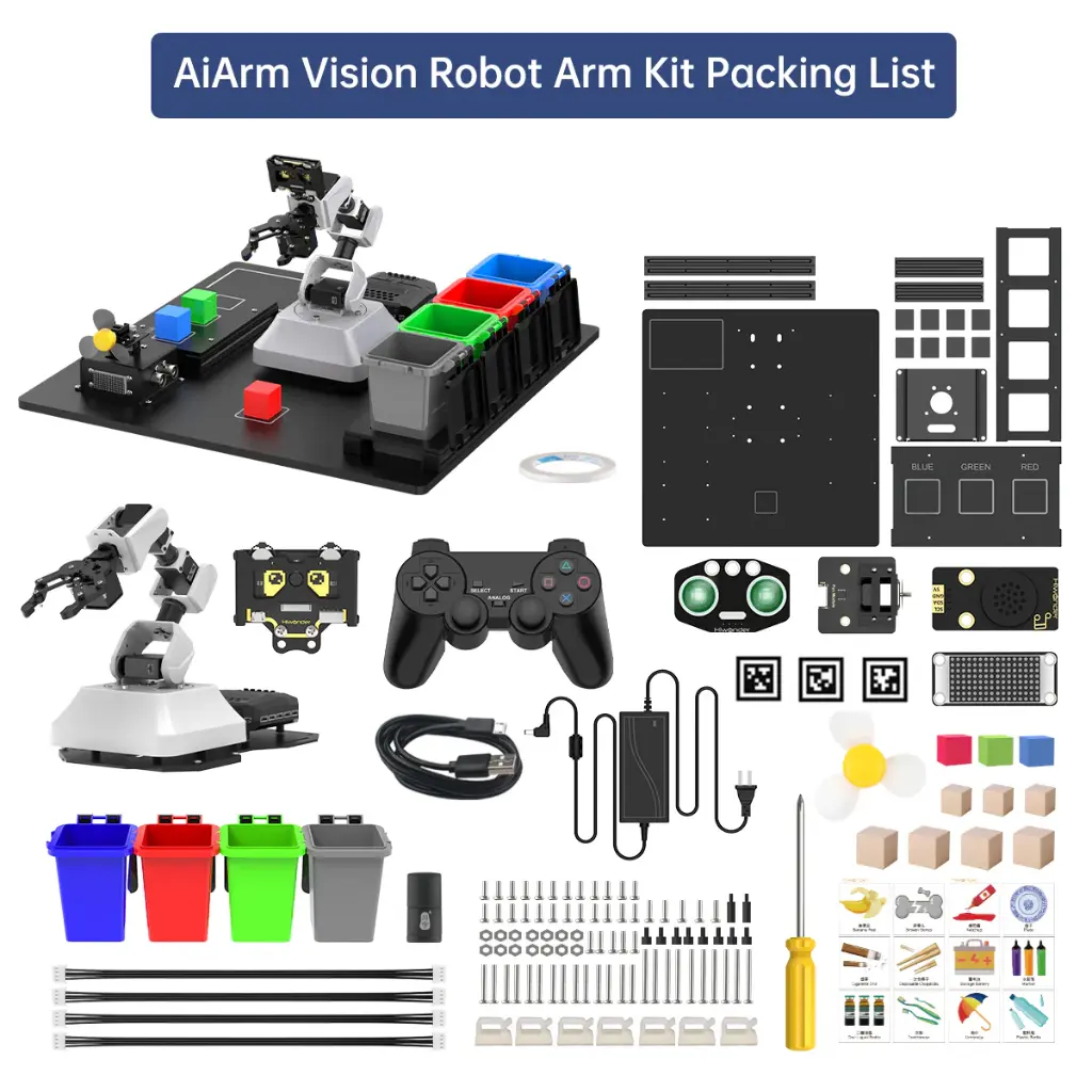 Hiwonder AiArm Vision Robot Arm Kit for Education Demonstration Support ...