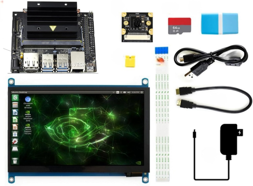 NVIDIA Jetson Nano Developer Kit B01 4GB Pack Package C 7" HDMI LCD (H ...