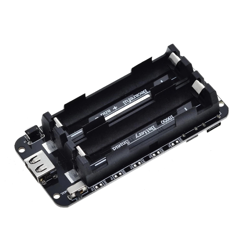 2 x 18650 Lithium Battery Shield V8 Mobile Power Expansion Board Module ...